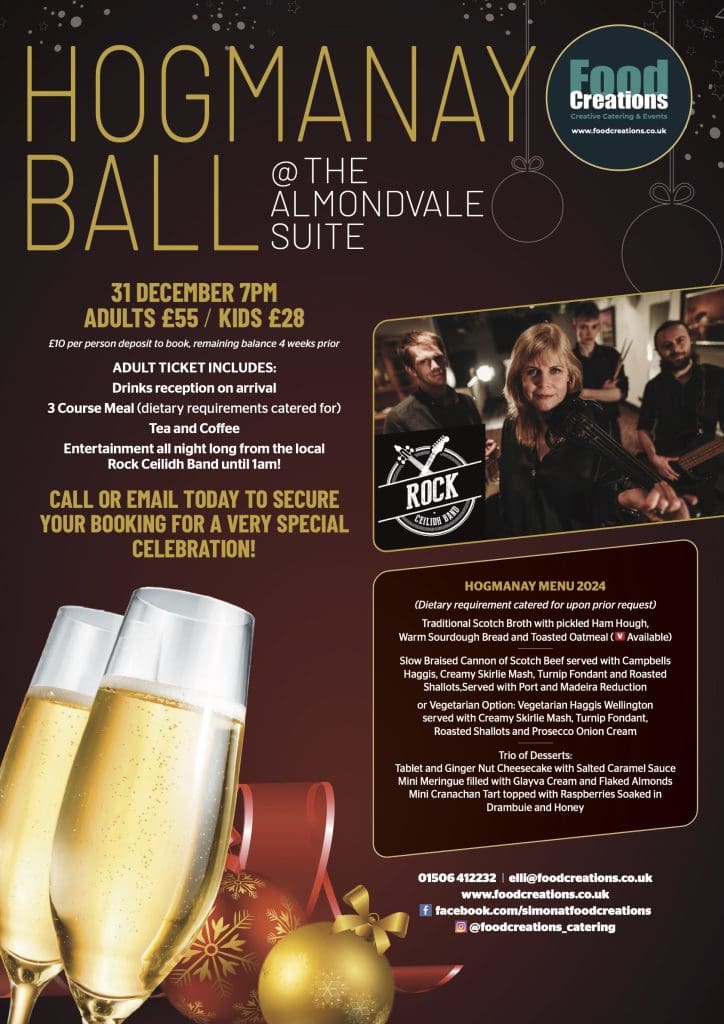Hogmanay Ball 2025 @ The Almond Suite | Simon Preece Food Creations